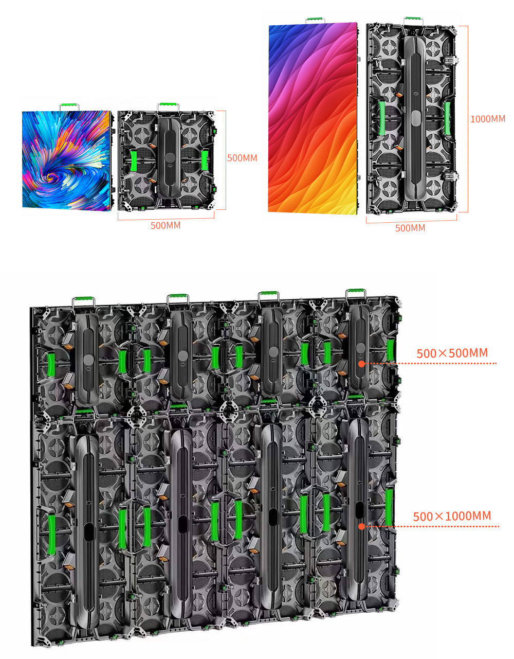 500x500mm IP65 Stage Rental LED Display With Refresh Rate 3840Hz ...