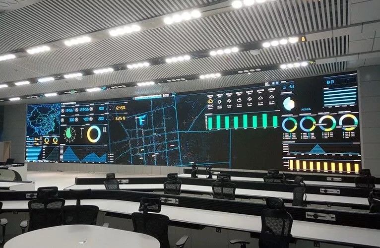 RoHS Indoor Full Color Led Display Screen P1.5 LED Wall For Command Center
