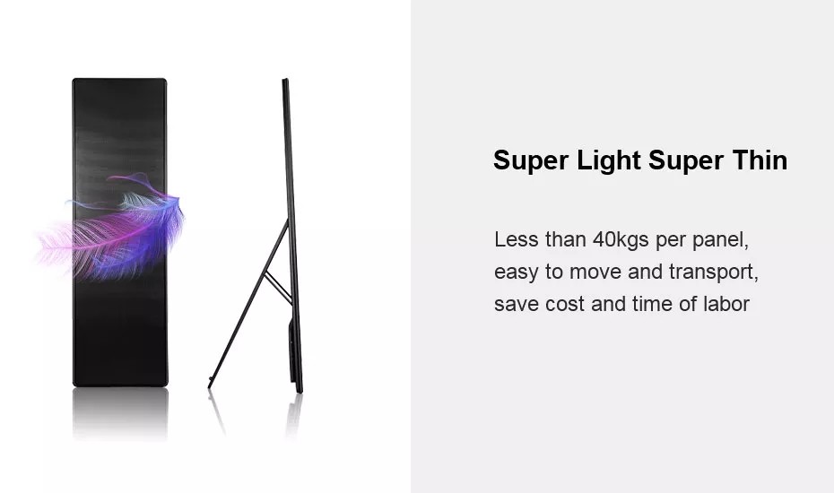 Free Standing LED Poster Display P2.5 Indoor 1920X640mm For Stores ...